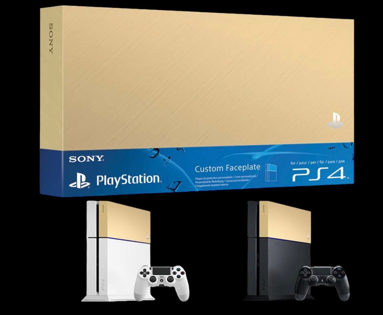Sony Ps4 Custom Gold Faceplate Genuine Sony PlayStation 4 Faceplate HDD ...