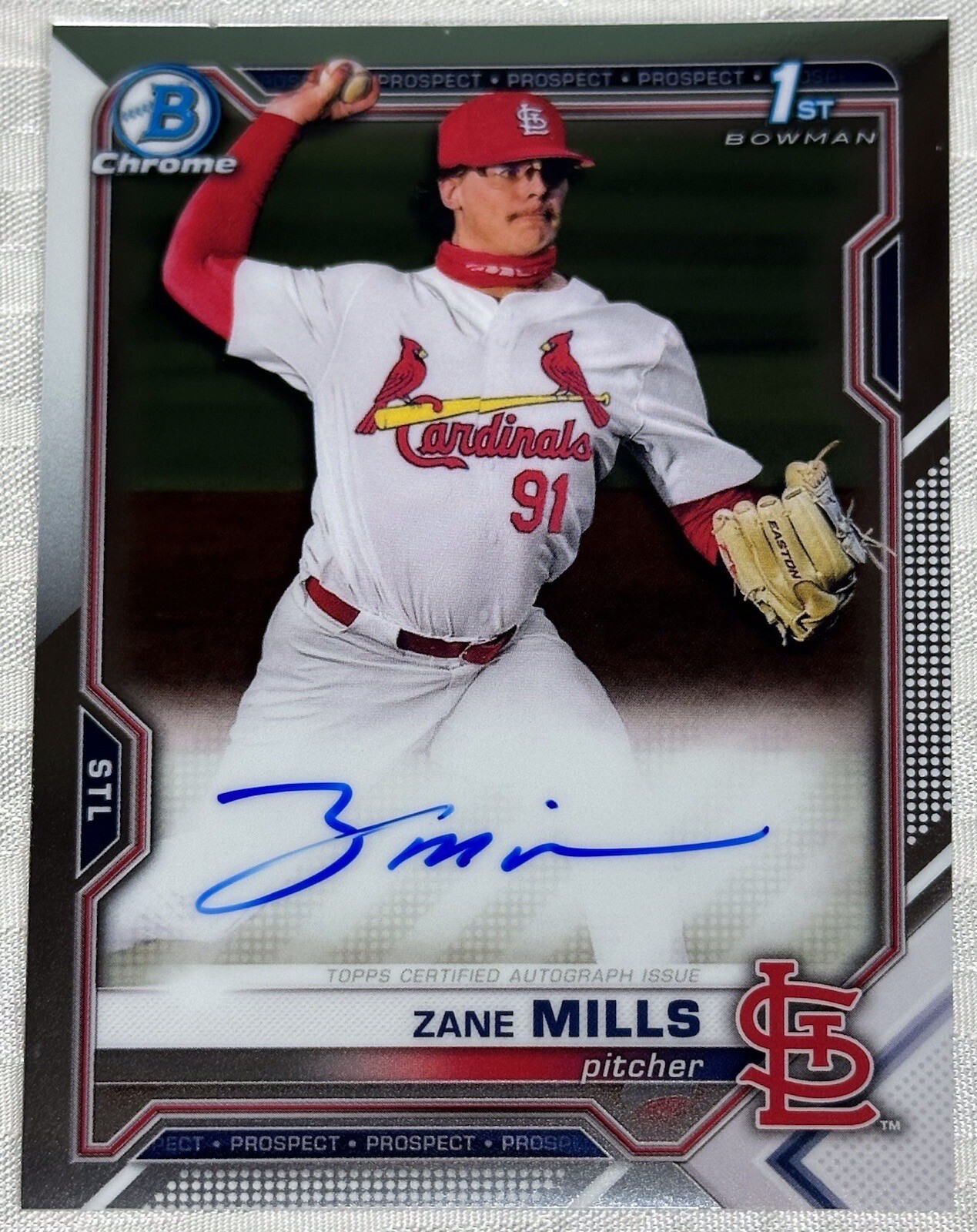 ZANE MILLS 2021 Bowman Draft Chrome Autograph #CDA-ZM Rookie 1st RC ...