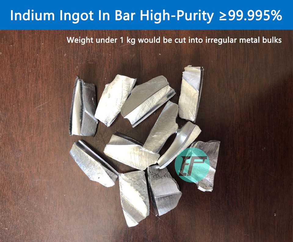 Metal Indium In ingot bar ball bulk 1kg 10g 50g 100g High Purity ≥99. ...