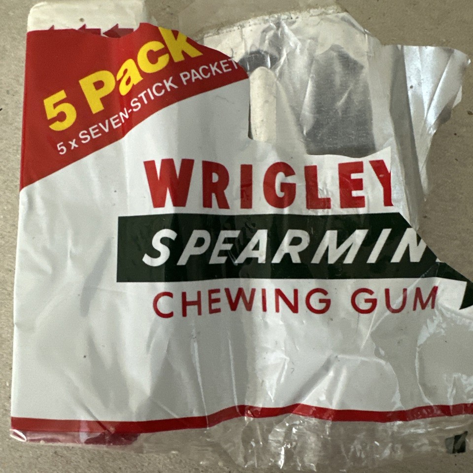 Vtg 1999 Pack One 7 Stick Pack Wrigley’s Spearmint Chewing Gum Sticks ...