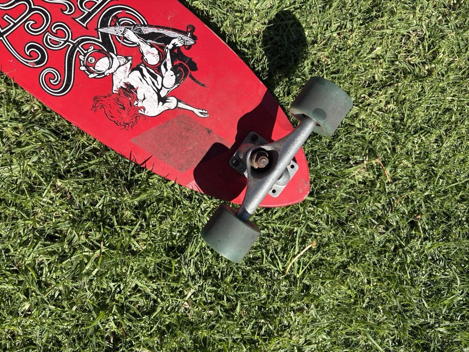 Sector 9 Red Longboard with Artistic Graphic and Green Wheels | eBay