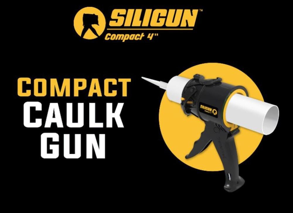 Siligun 4 Inch Compact Heavy-Duty Anti-Drip Caulk Gun For 10 Oz Tubes ...