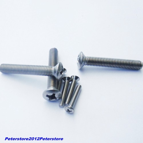 Linsensenkkopfschrauben DIN 966 Edelstahl A2 Kreuz PH Philips M8 ...