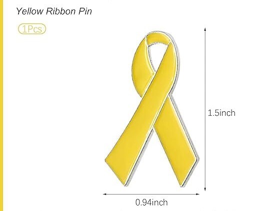 Bring Them Home Pin Yellow Ribbon Pin Hostages Israel Bone Cancer ...