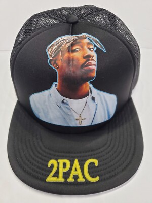 Hip Hop Bandanna 2pac Trucker Black Hat Snapback Adjustable | eBay