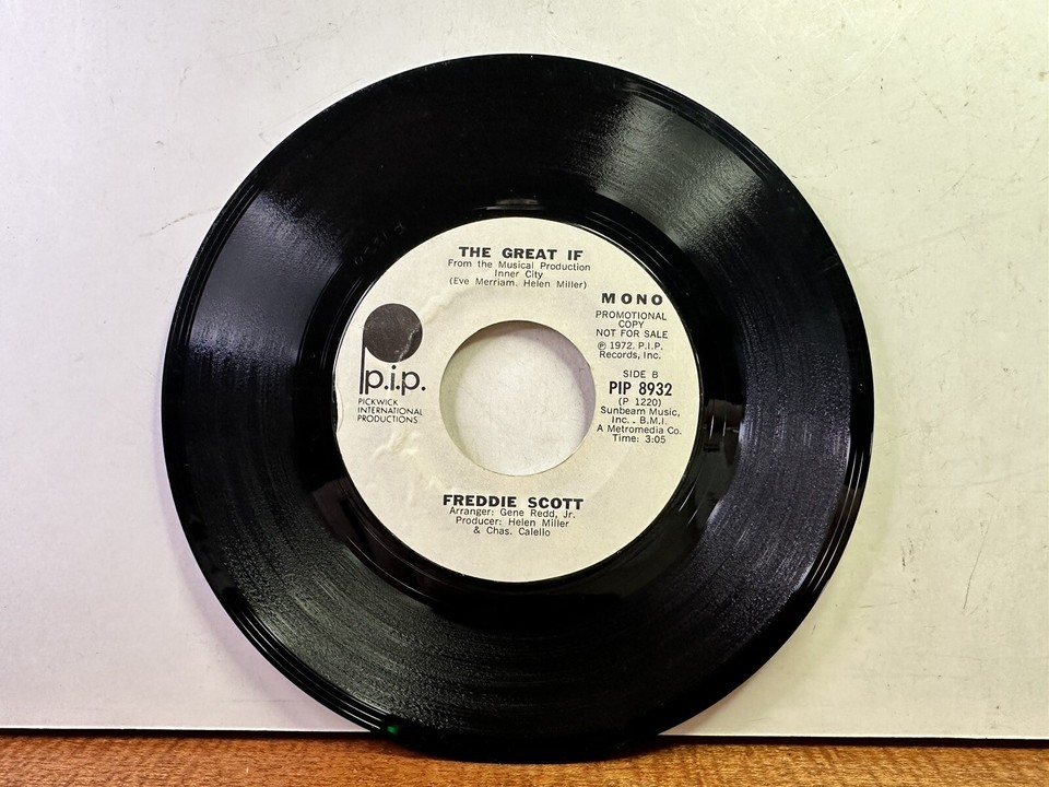 45 Record - Freddie Scott - PROMO - The Great If - Pickwick Records | eBay