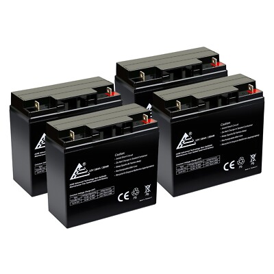 4 Pack | 12V 18Ah SLA AGM Battery for Scooter Battery D5745 40648 wp18 ...