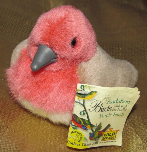 BACKYARD BIRDS -AUDUBON -PURPLE FINCH-PLUSH w/SOUNDS & CALLS WORKS-WILD ...
