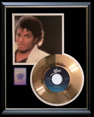 MICHAEL JACKSON BILLIE JEAN 45 RPM GOLD METALIZED RECORD RARE NON RIAA ...