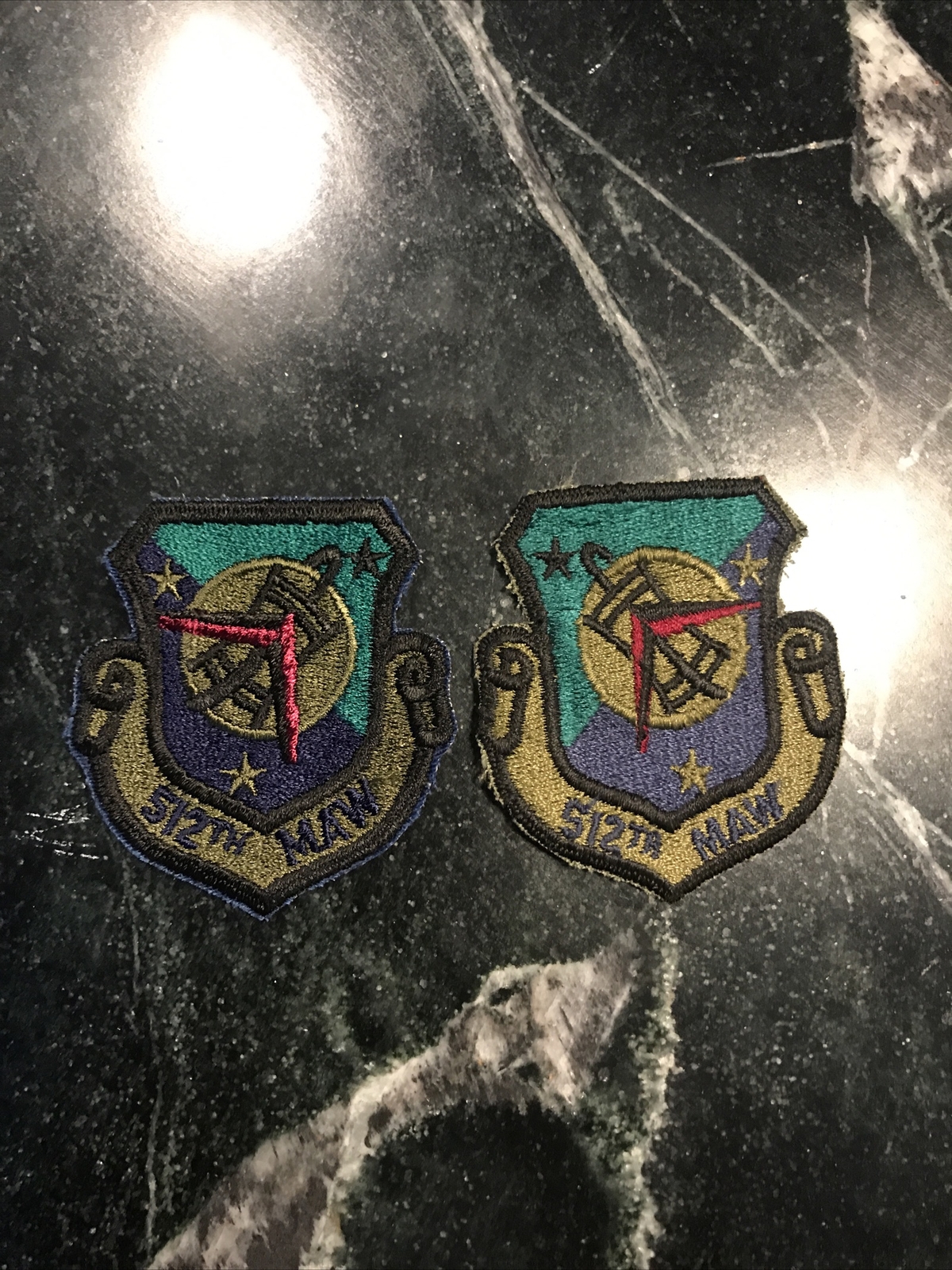 USAF PATCH 512th Military Airlift Squadron Rare Subdued 70s 80s Orig 3 ...