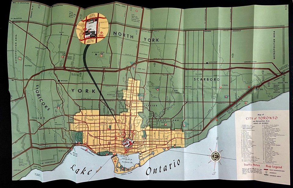 1960s Metropolitan Toronto Canada Eaton's Co Vintage Travel Brochure ...