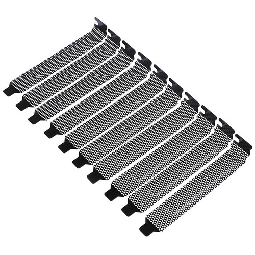 10Pcs New black PCI slot cover dust filter blanking plate hard steFY MB ...