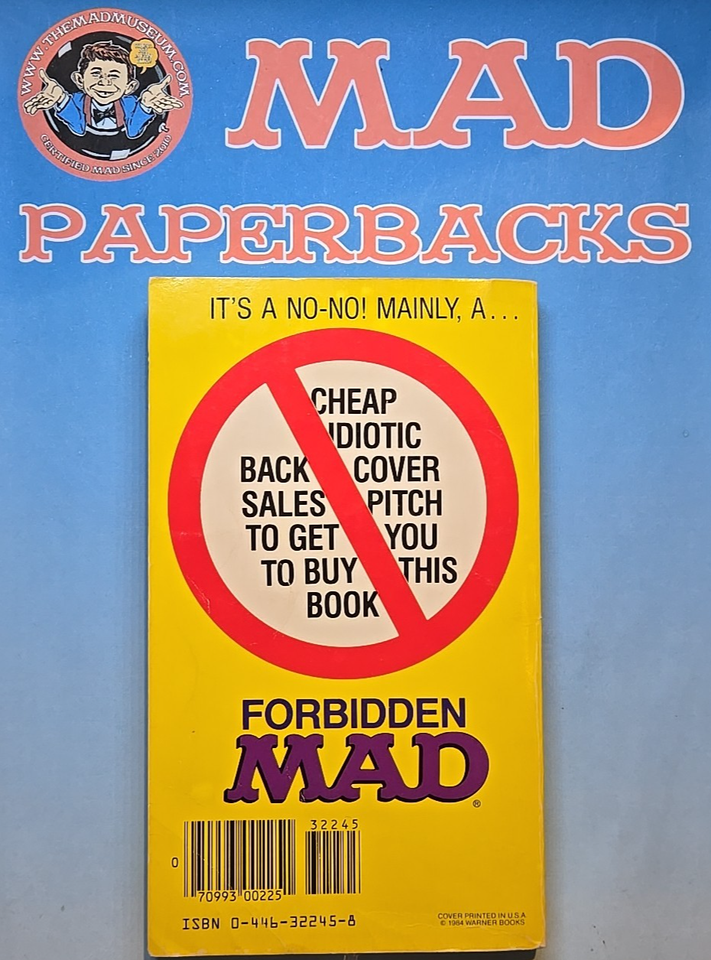 MAD Magazine Paperback Book: #67 FORBIDDEN MAD 1984 Warner 1st Print FN ...