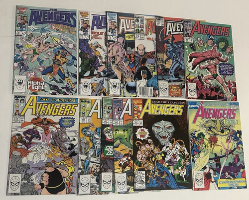 Lot of 12 THE AVENGERS #272-352, Annual #18 Marvel Comics 1986-92 VG ...