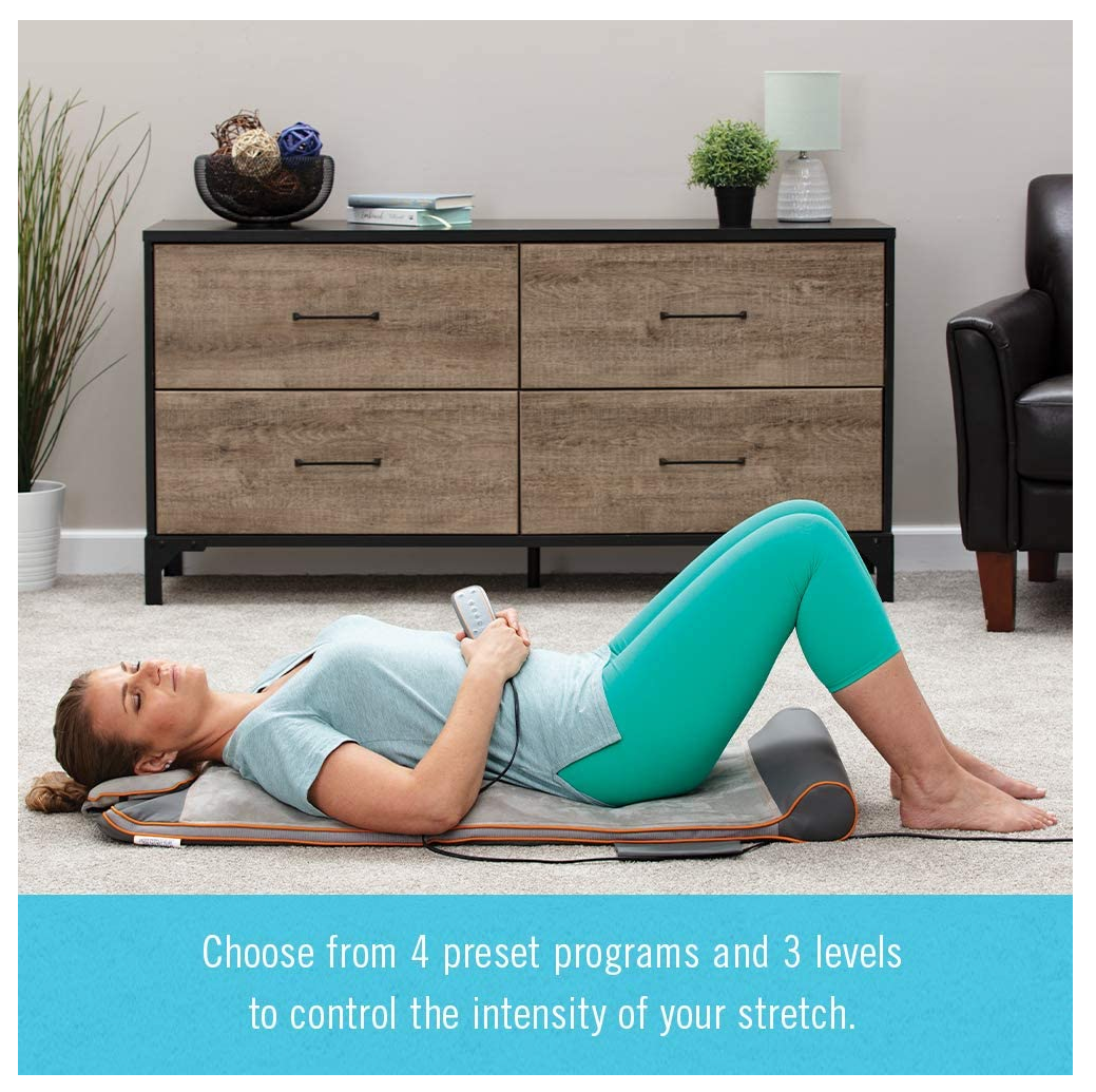 Stretching Mat Homedics Yoga Fitness Back Lumbar Mat w/ Air Compression ...