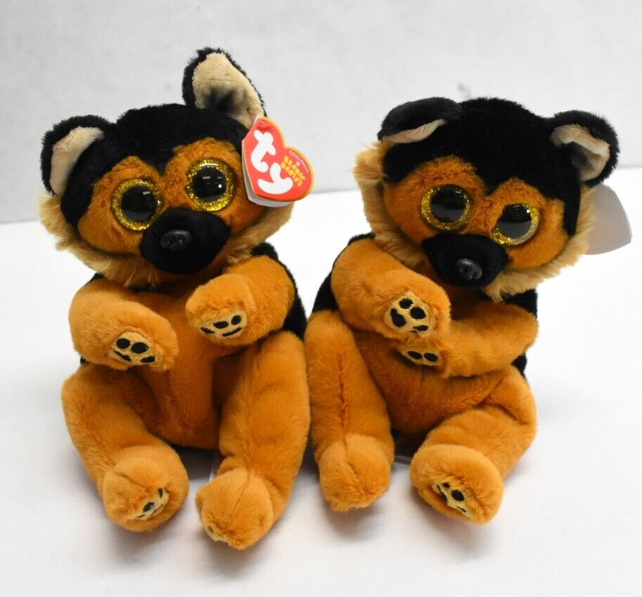 Ty Beanie Baby Bellies Ace The German Shepherd 6" Lot Of 2 Collectibles ...