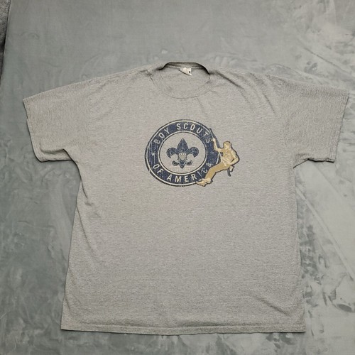 VTG Boy Scouts of America Shirt Mens XL Gray BSA Climber Graphic Made ...