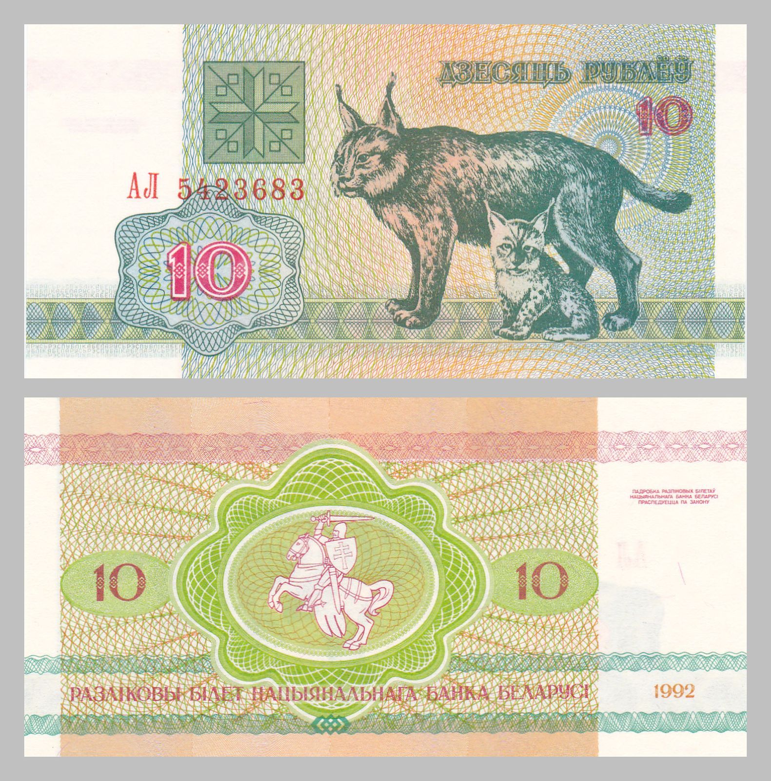 Bielorussia / BELARUS 10 Rubli 1992 P5 Non Circolato | eBay