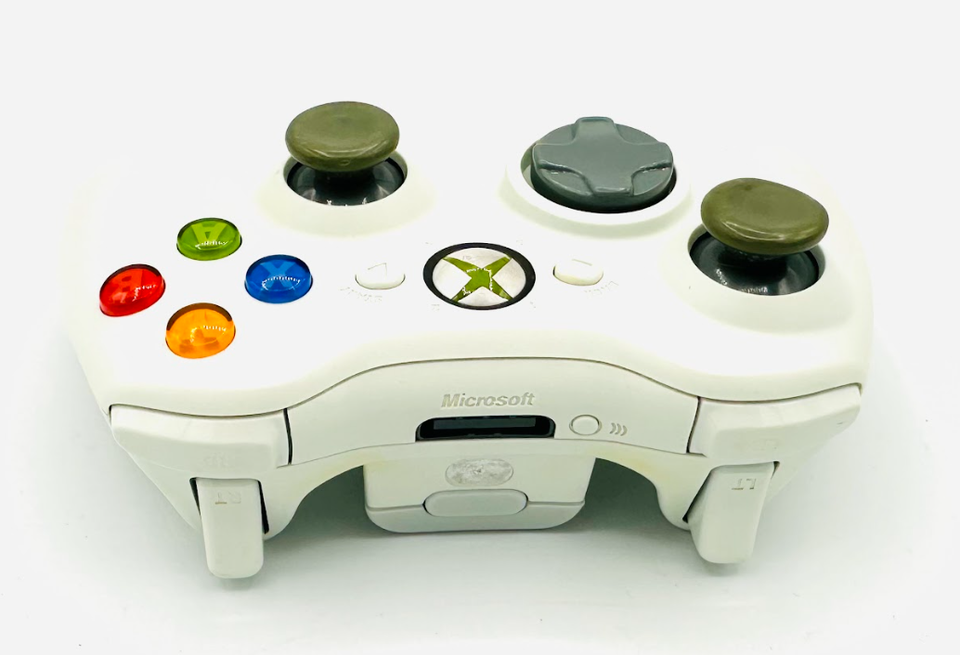 Microsoft Xbox 360 Wireless Controller - White/Gray - with Battery ...