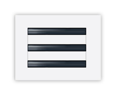 8x6 Modern AC Vent Cover - Decorative White Air Vent - Standard Linear ...