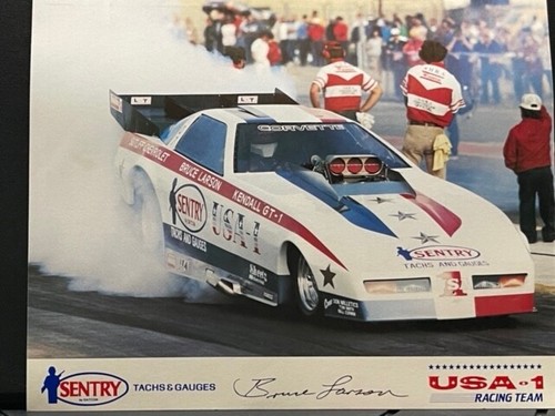 VRHTF NHRA RARE VINTAGE BRUCE LARSON USA-1 SENTRY CORVETTE FUNNY CAR ...