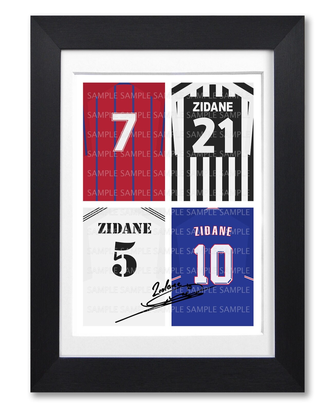 ZINEDINE ZIDANE LEGEND SIGNED POSTER PRINT PHOTO AUTOGRAPH SHIRT JERSEY ...