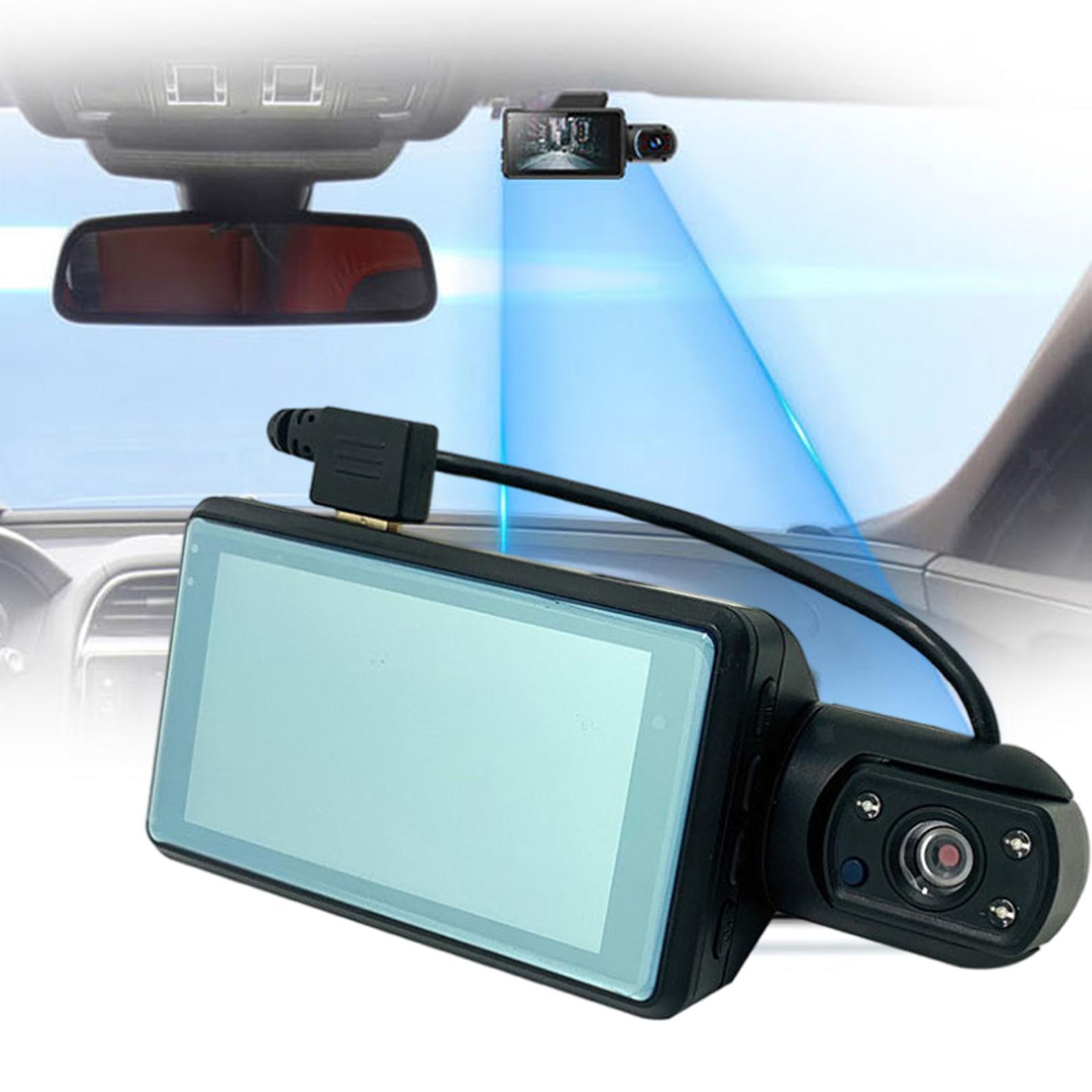 Dual Lens Car cam Recorder Front Inside Cabin 3" Screen with IR for ...