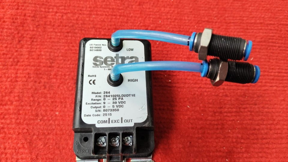 P:VT5 Setra 264 Pressure Transducer (Range 0 - 10.0" WC) | eBay