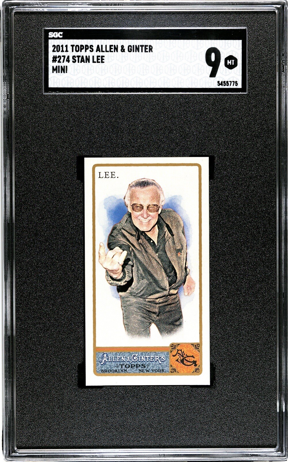 2011 Topps Allen & Ginter Stan Lee #274 Founder of Marvel Comics Sgc 9 ...