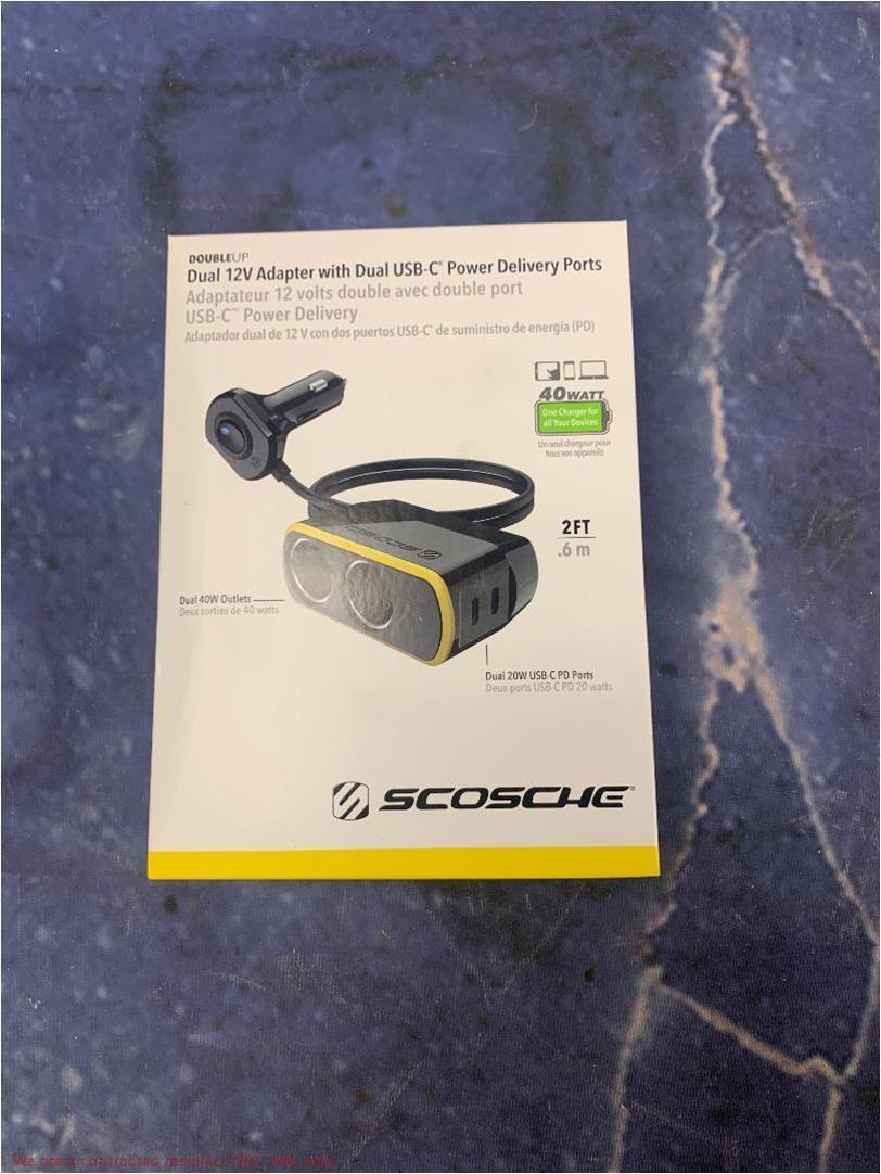 Scosche Dual 12V Adapter with Dual 12W USB Charger DCLSPD402SW | eBay