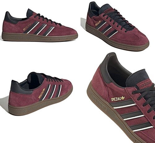 Adidas Originals HANDBALL SPEZIAL Maroon Black Gold Shoes Kicks Mens ...