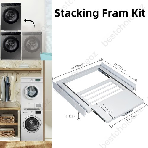 Universal Washer and Dryer Stacking Kit Stainless Steel Stacking Fram ...
