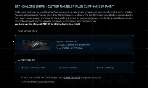 Star Citizen - Drake Cutter Rambler (Plus) LTI | eBay