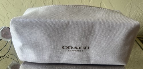 NWT COACH Fragrance Pouch Ivory Zipper GWP Toiletry | eBay