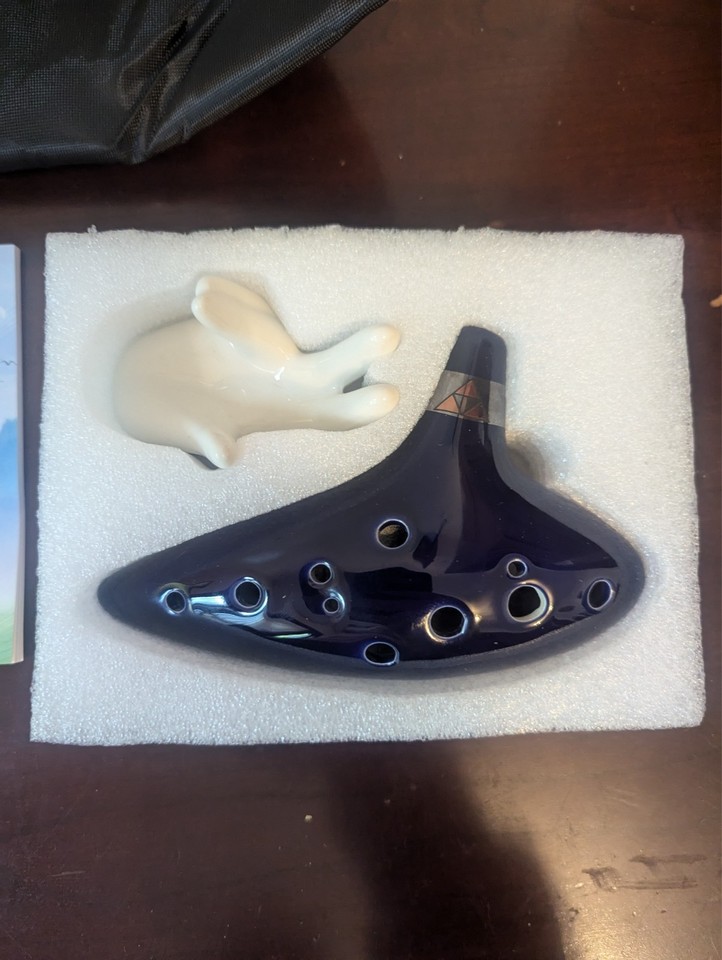 12 Hole Ocarina Ceramic Alto C Vessel Flute Blue Legend of Zelda ...
