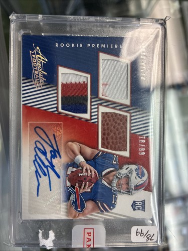 Josh Allen Auto Rookie Card Game Worn 3 Patch Panini 2018 78/99 | eBay