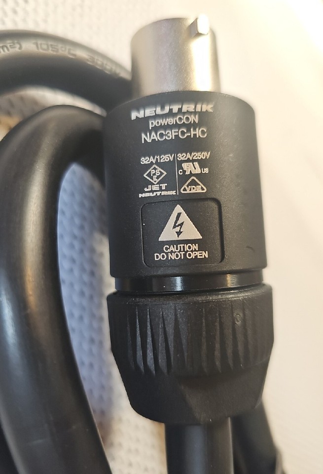 Neutrik NAC3FC-HC PowerCON To NEMA L5-30P 3wire 10AWG 4' Cable -NEW ...