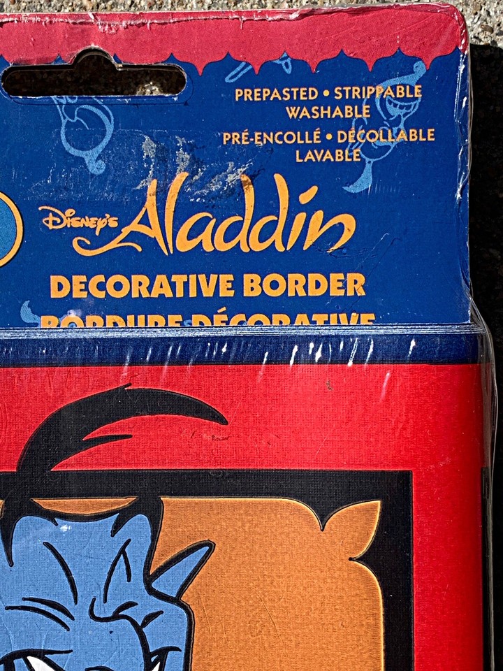 Vtg Disneys Aladdin Decorative Washable Wall Paper Border 15 Feet Lot 8 ...