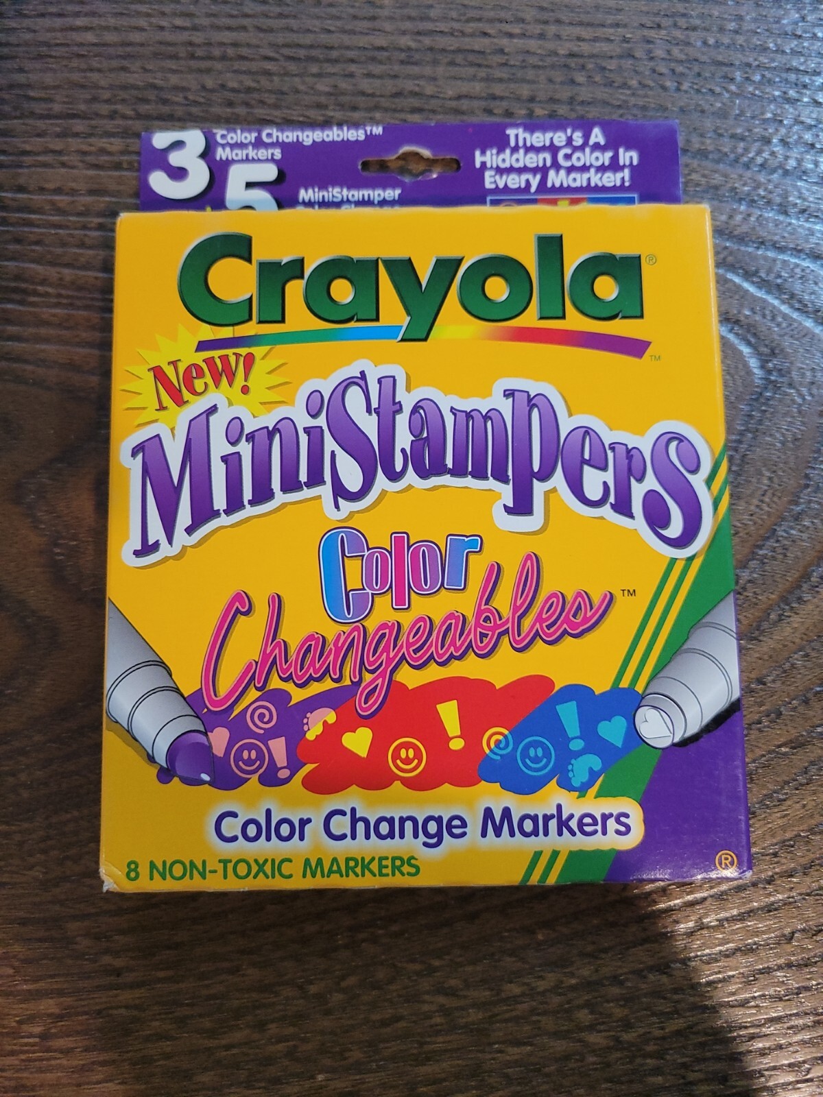 1998 Crayola Mini Stampers Color Changeables 8 Non-Toxic Markers ...