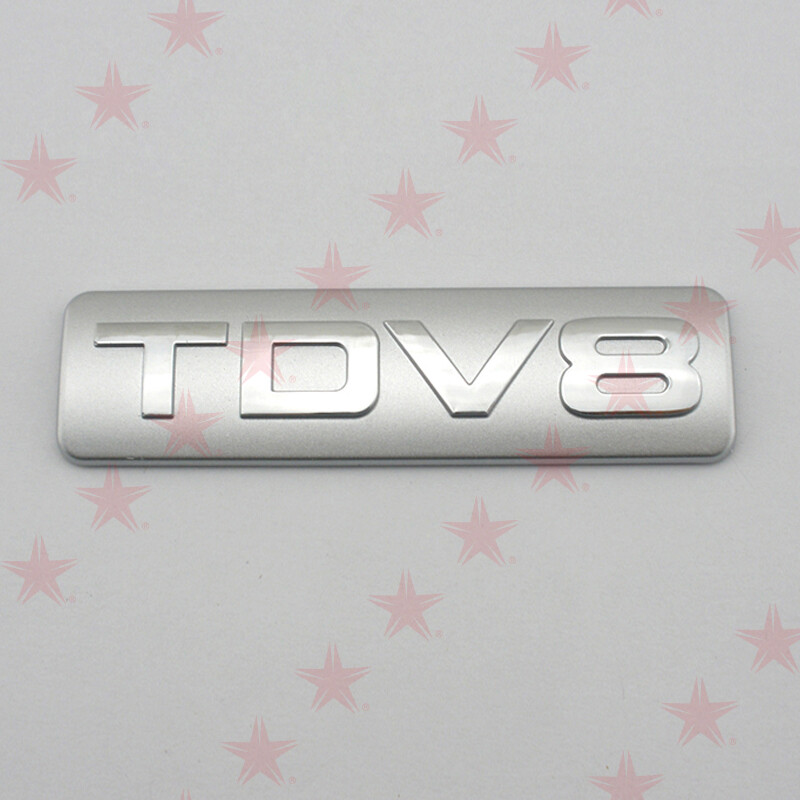 For Land Rover Range Rover LR3 LR4 TDV8 TD V8 Silver ABS Emblem Badge ...