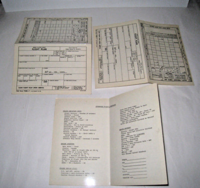 Lot of 3 Flight Plan FAA 7233-1 Pilot's Preflight & Jetranger Pilot's ...