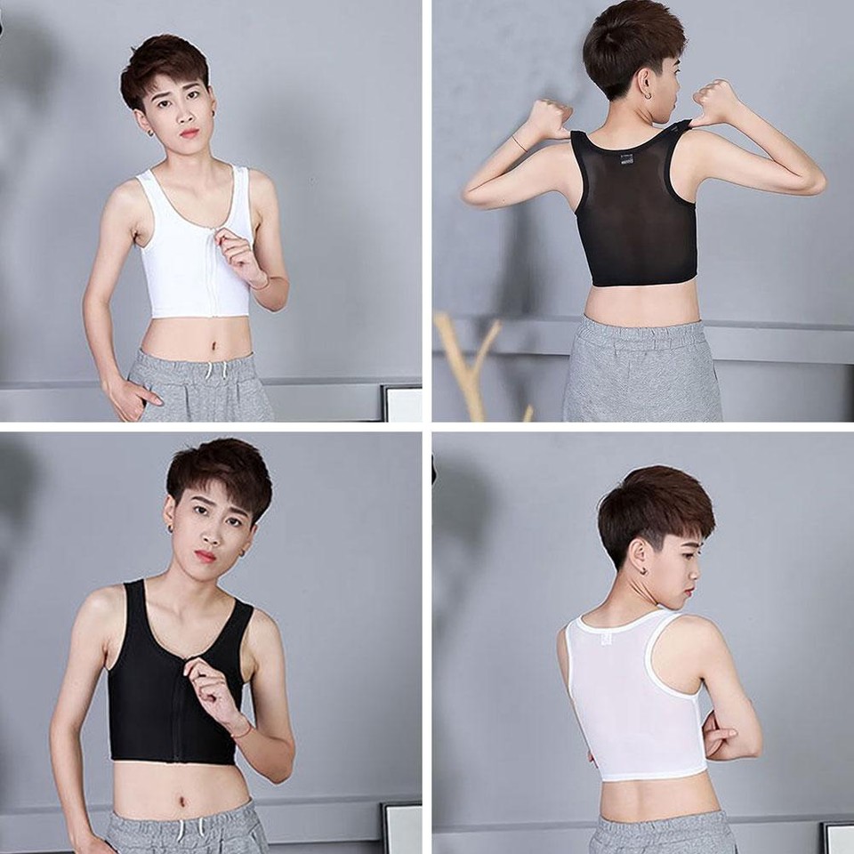 Bandage Chest Binder Zip Up Chest Binder Flat Slim Chest Supporter Shape ↑ | eBay UK
