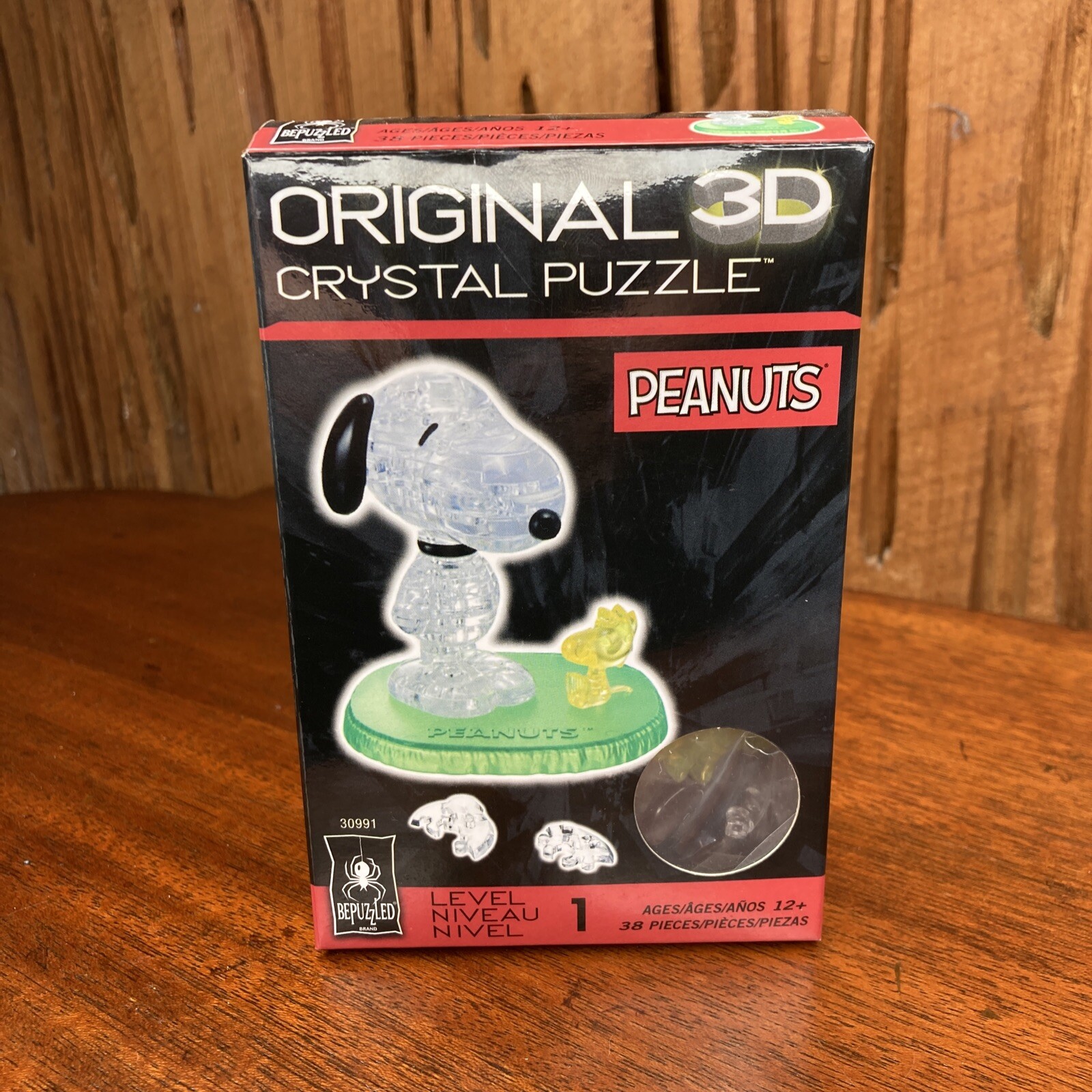 Original 3D Crystal Puzzle Peanuts Snoopy And Woodstock Bepuzzled 38 ...