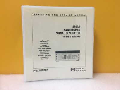 Signal - 8663A Synthesized Signal Generator
