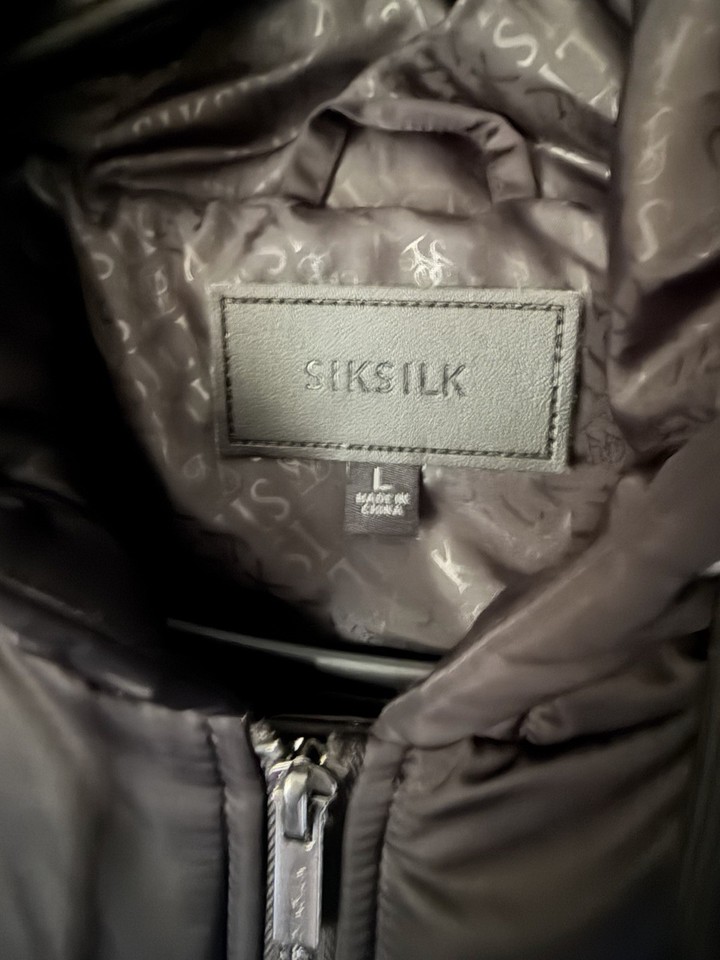 Sik Silk Men’s Black Bomber Jacket Size Large Zip Up | eBay UK