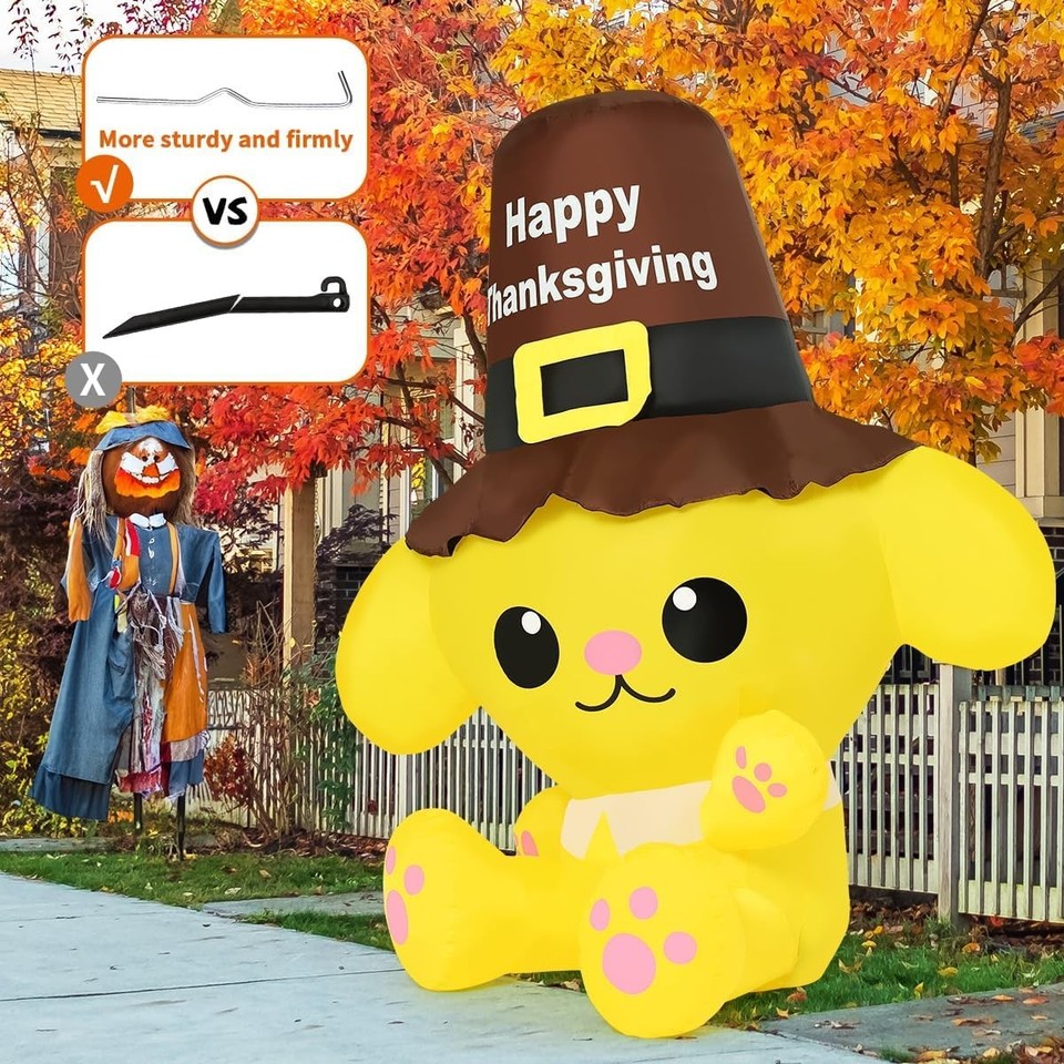 5.2 FT Thanksgiving Inflatables Outdoor Dog Decorations, Fall Blow Up ...