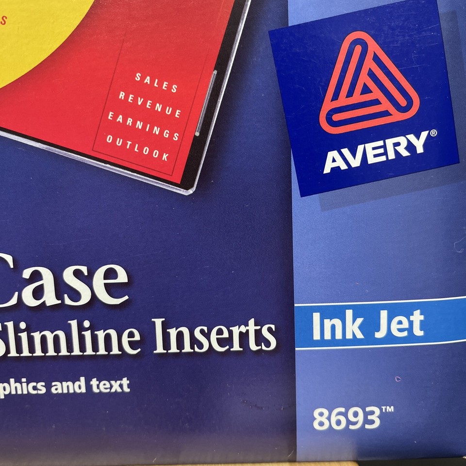 3Pk Avery 8693 Inkjet CD/DVD Jewel Case Standard & Slimline Inserts ...