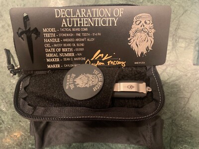 Microtech Marfione Custom Tactical Beard Comb Real McCoy Collab Edition ...