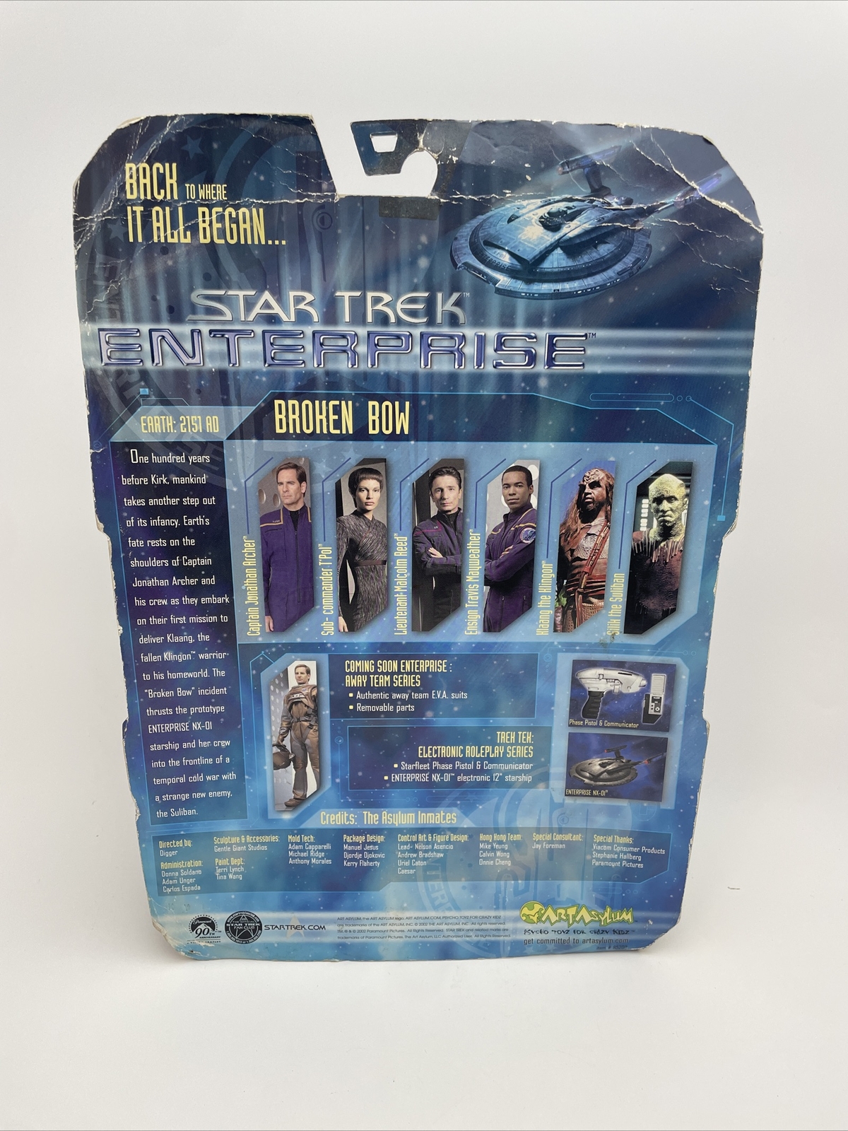 Art Asylum Star Trek Enterprise Broken Bow, 6" Captain Jonathan Archer ...