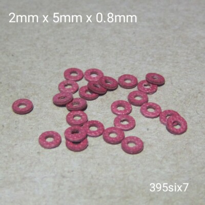 Red Fiber Washer Flat Washer Insulating Washer - 2mm x 5mm x 0.8mm ...